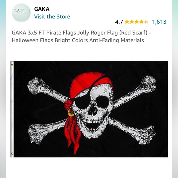 Amazon | Accents | Antifading Colors Pirate Flag | Poshmark
